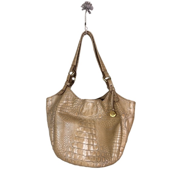 Brahmin | Bags | Brahmin Alligator Embossed Jacqueline Leather Hobo Bag ...